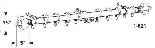 Graber 1 1/2" Alexandria Traverse Rod, D-Profile (48 to 84" Adjustable ...