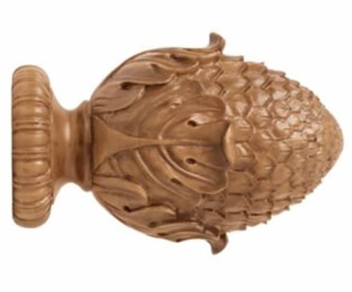 Kirsch Wood Trends Classics Oakleaf Finial, for 2" pole, Estate Oak ...