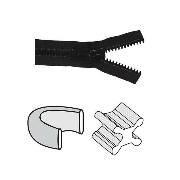 6 Yd Molded Tooth Zipper Chain #5 , 10 Slides and Top & Bottom Stop ...