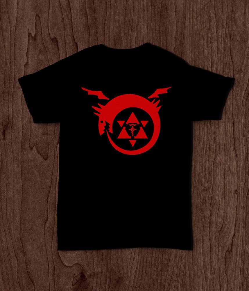 Fullmetal Alchemist Brotherhood Homunculus Logo Anime Men Black T Shirt ...