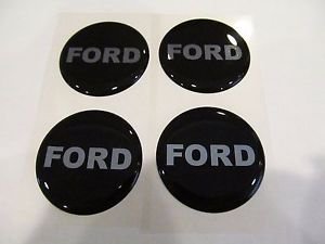 Ford Block Lettering Style Wheel Rim Center Decal Sticker 43MM Set of 4