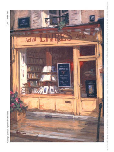 Pyramid Of Books by George Botich 6x8 Art Print Poster 774329