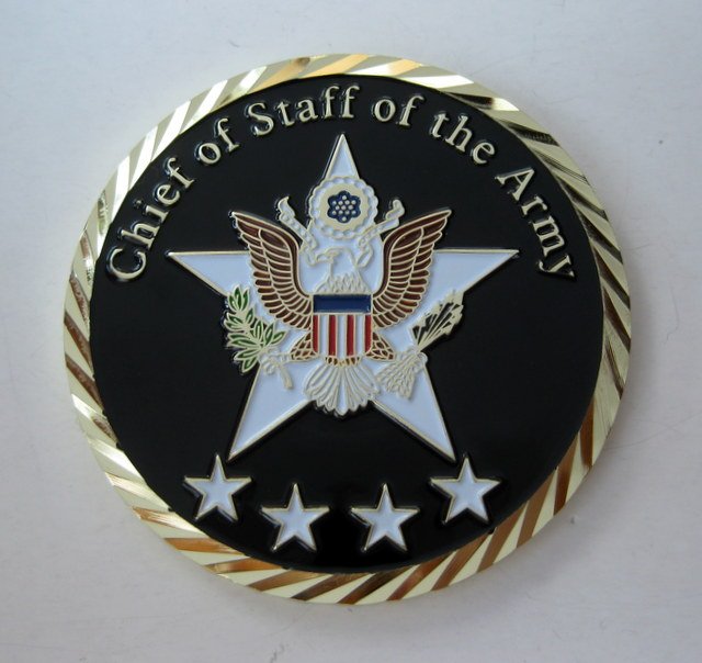 CHALLENGE COIN General Odierno Army Chief of Staff Challenge silver plated