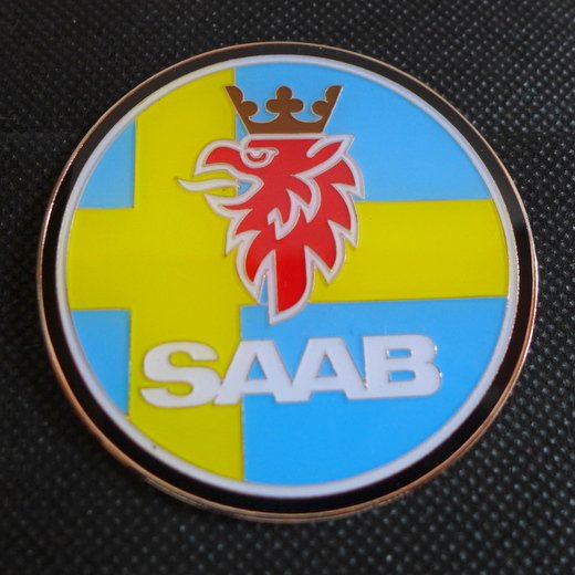 Saab Hood badge emblem decal METAL PERMANENT STICKER