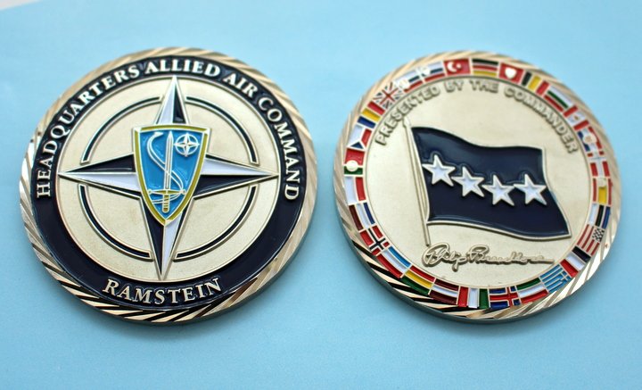 Challenge Coin Allied Air Command Ramstein Air Base Germany Commander NATO