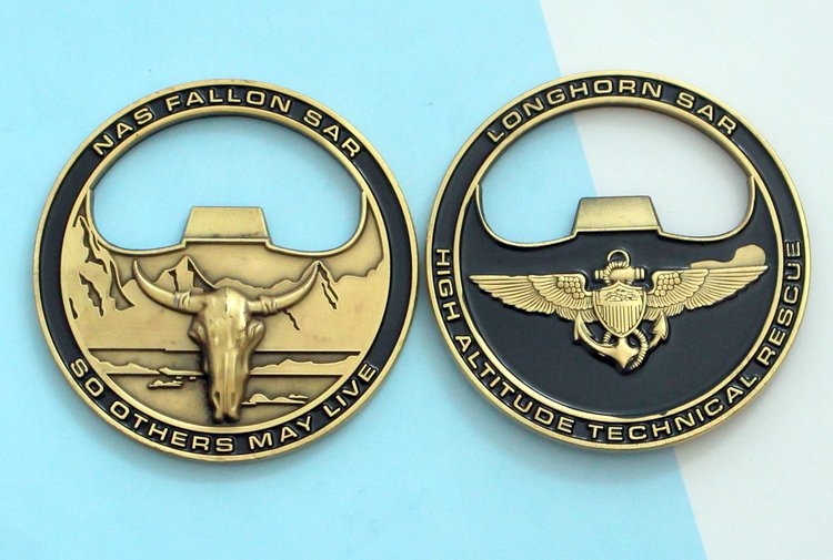 Challenge Coin Longhorn Search and Rescue Naval Air Station NAS FALLON SAR