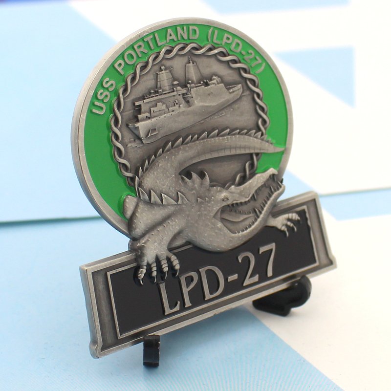 challenge coin USS Portland (LPD-27) gator chief
