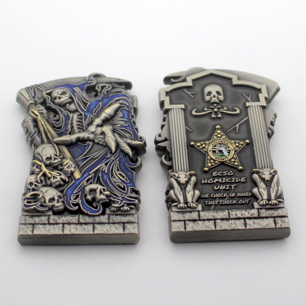 Challenge Coin Police Detective FLA Homicide Task Force Grim Reaper