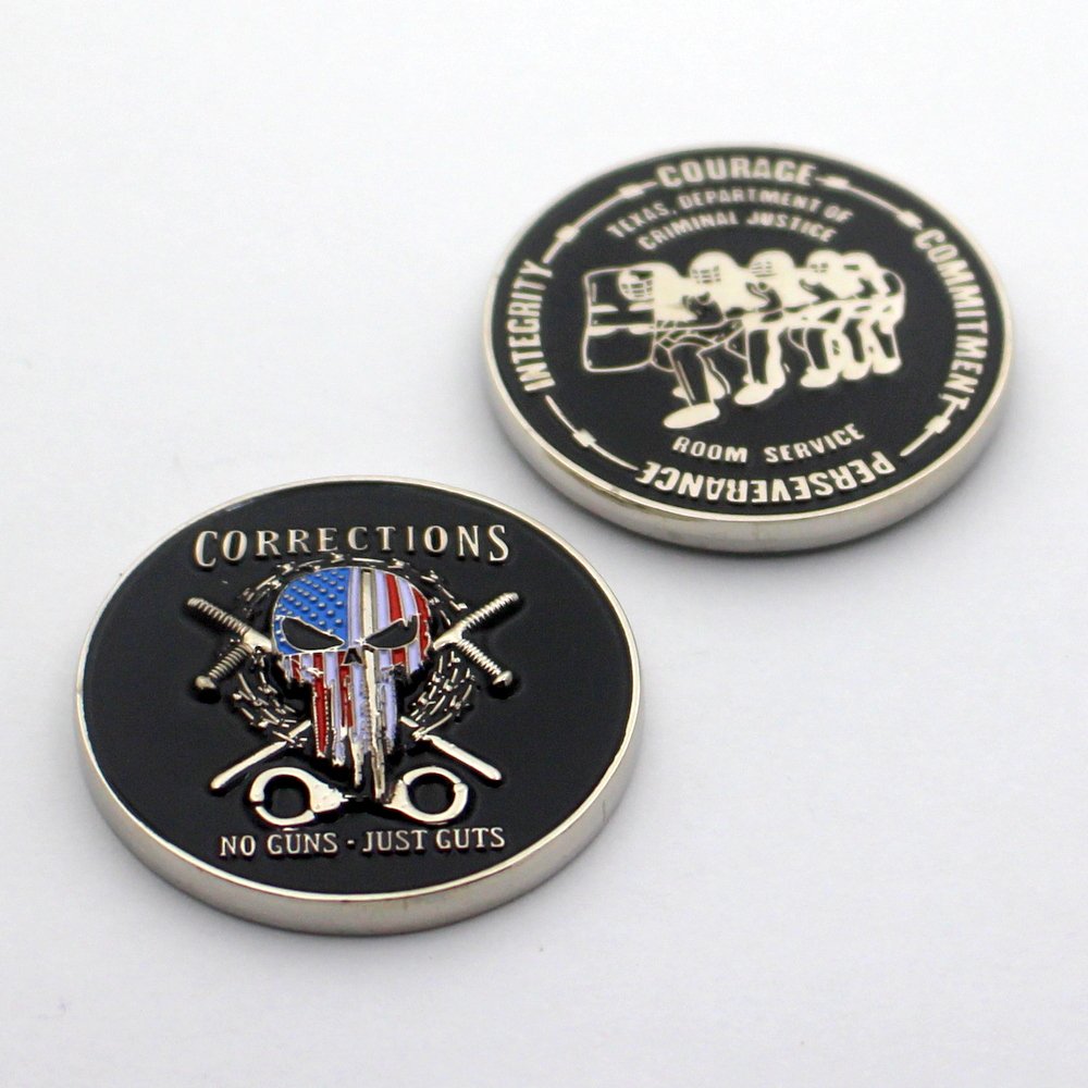 Challenge Coin Punisher Texas Police Handcuffs Prisoners