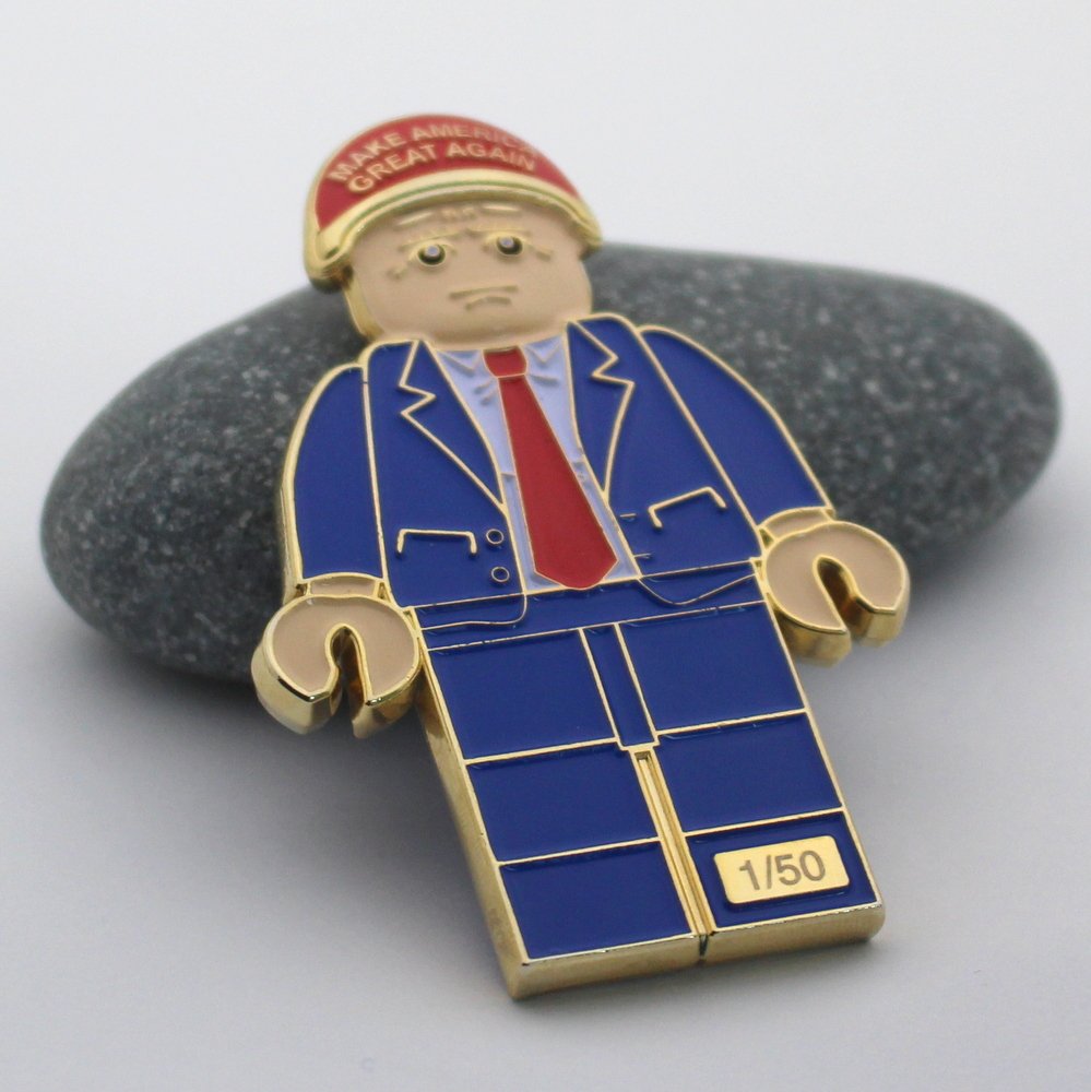 Challenge Coin LEGO Donald Trump 3 Inches Maga Hat