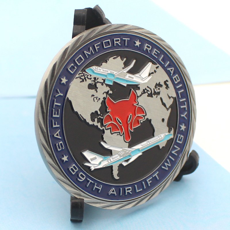 Challenge Coin 1st Airlift Squadron Sam Fox Air Force One 89th Airlift Wing