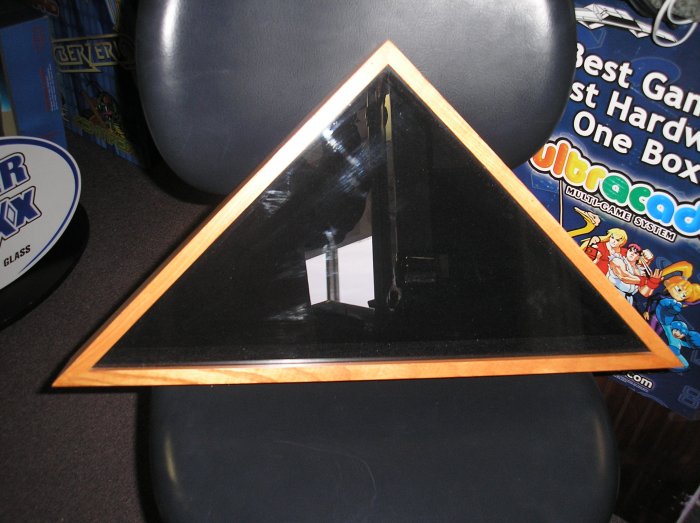 TRIANGLE FLAG DISPLAY CASE - WOOD & GLASS - CLEAN LINES - BEAUTIFUL ...