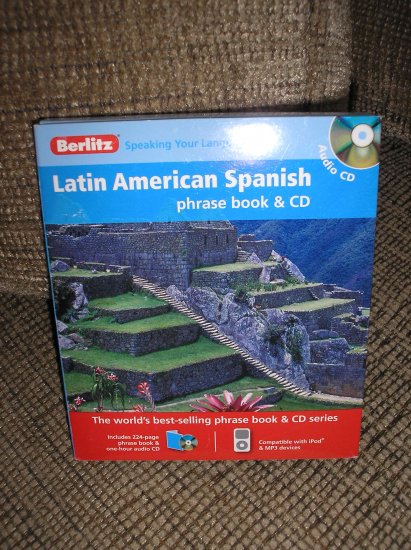 BERLITZ 684011 LATIN AMERICAN SPANISH PHRASE BOOK AND AUDIO CD - BRAND NEW!