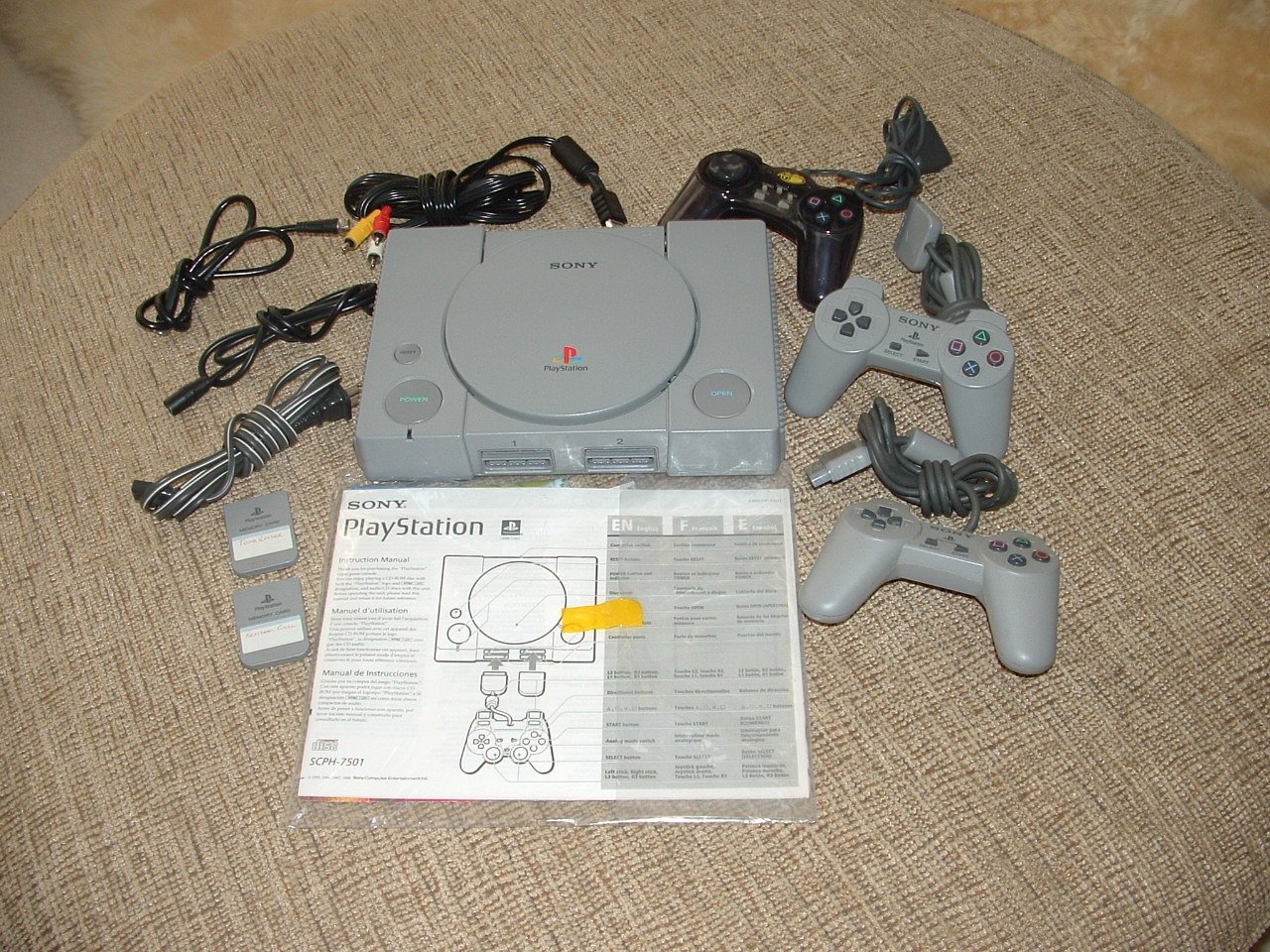 SONY PLAYSTATION PS1 DUAL SHOCK CONSOLE SYSTEM - MODEL SCPH-7501 ...