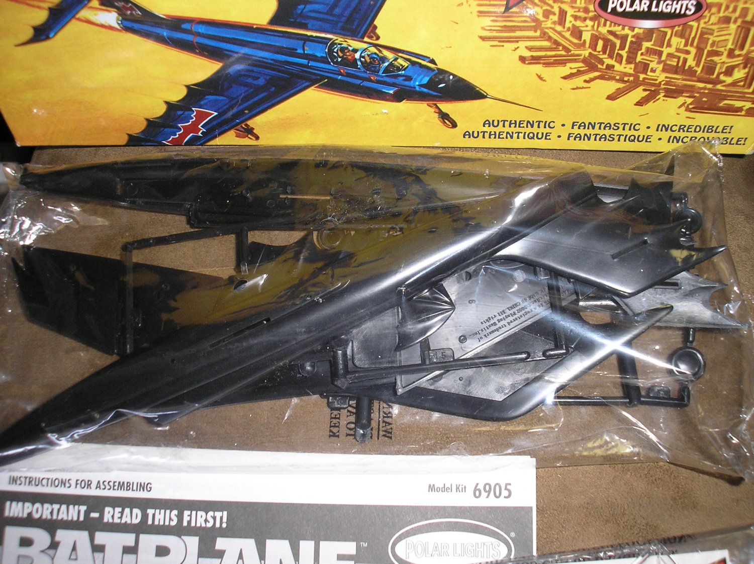 POLAR LIGHTS BATPLANE MODEL KIT #6905 for BATMAN FANS - NEW IN BOX!