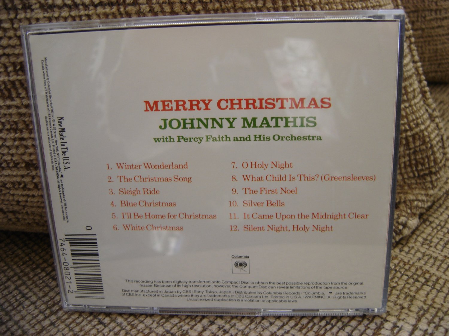 MERRY CHRISTMAS JOHNNY MATHIS CD - THE BEST CHRISTMAS CD EVER MADE - A ...