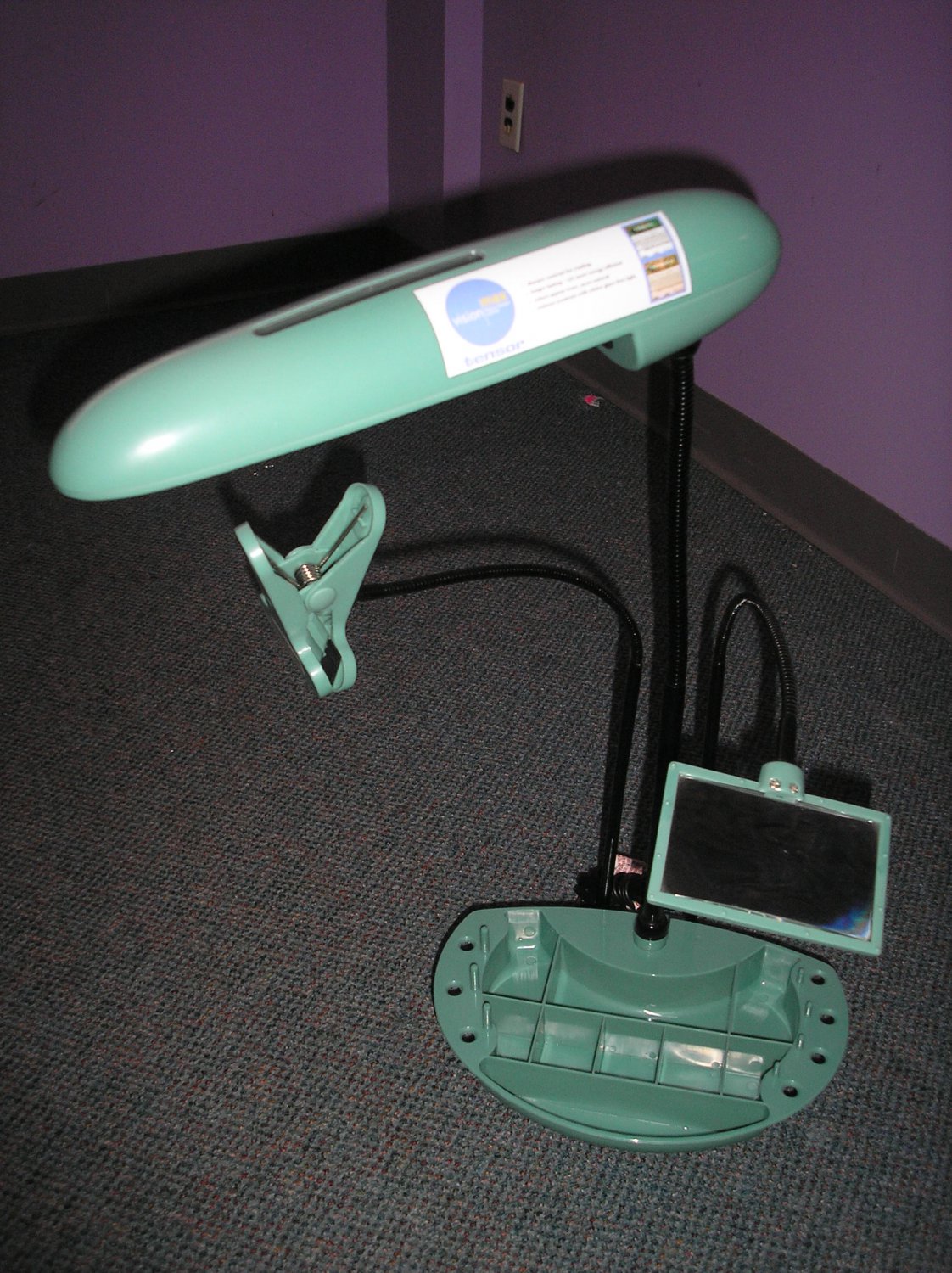 TENSOR FLEXIBLE GOOSENECK FULL SPECTRUM CRAFT LAMP with DOCUMENT CLIP ...