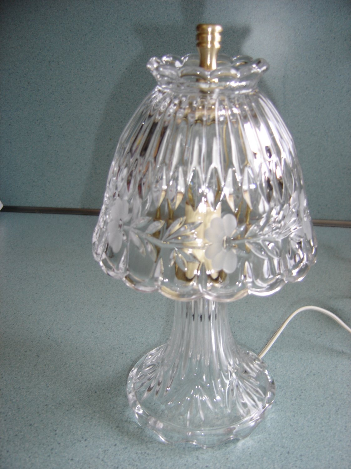 PRINCESS HOUSE "HERITAGE" CRYSTAL ROMANCE "BOUDIOR" LAMP- 24% LEAD ...