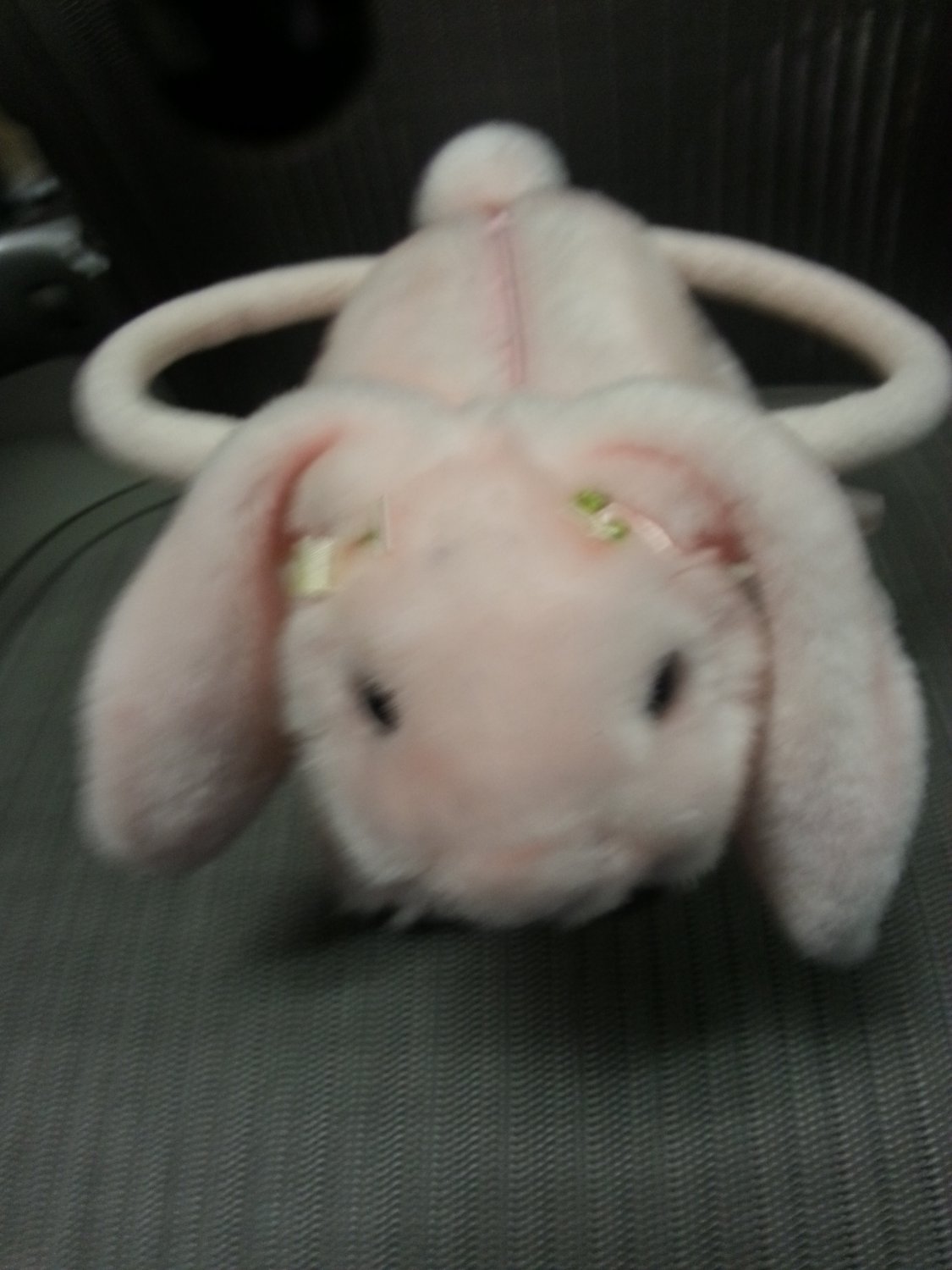 BUNNY RABBIT Zipper 13" PINK PLUSH Purse/Handbag by TOBY - PERFECT for ...