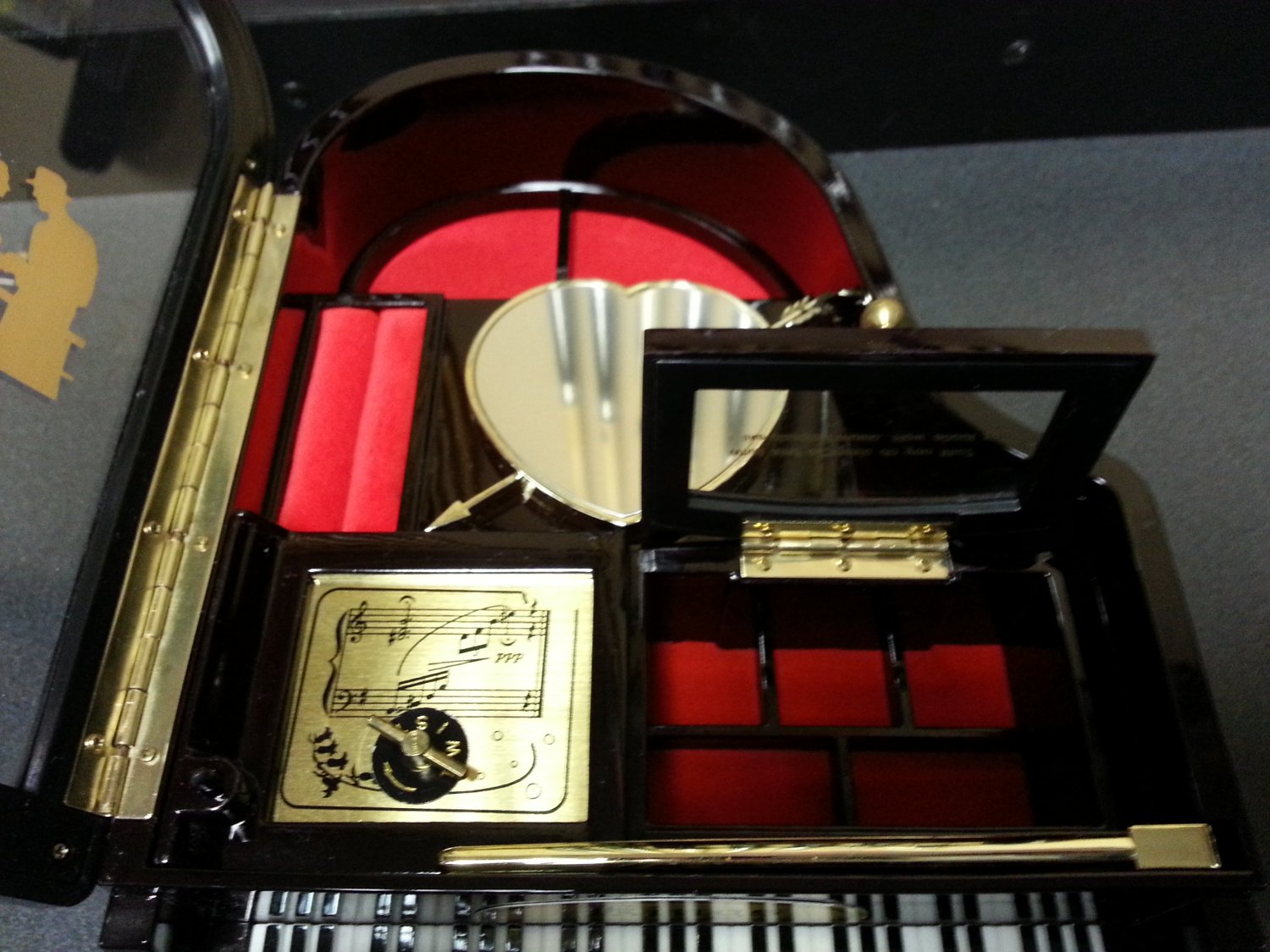 Vintage Kings Grand Piano Music Box & Jewelry Box - plays Classical Music!