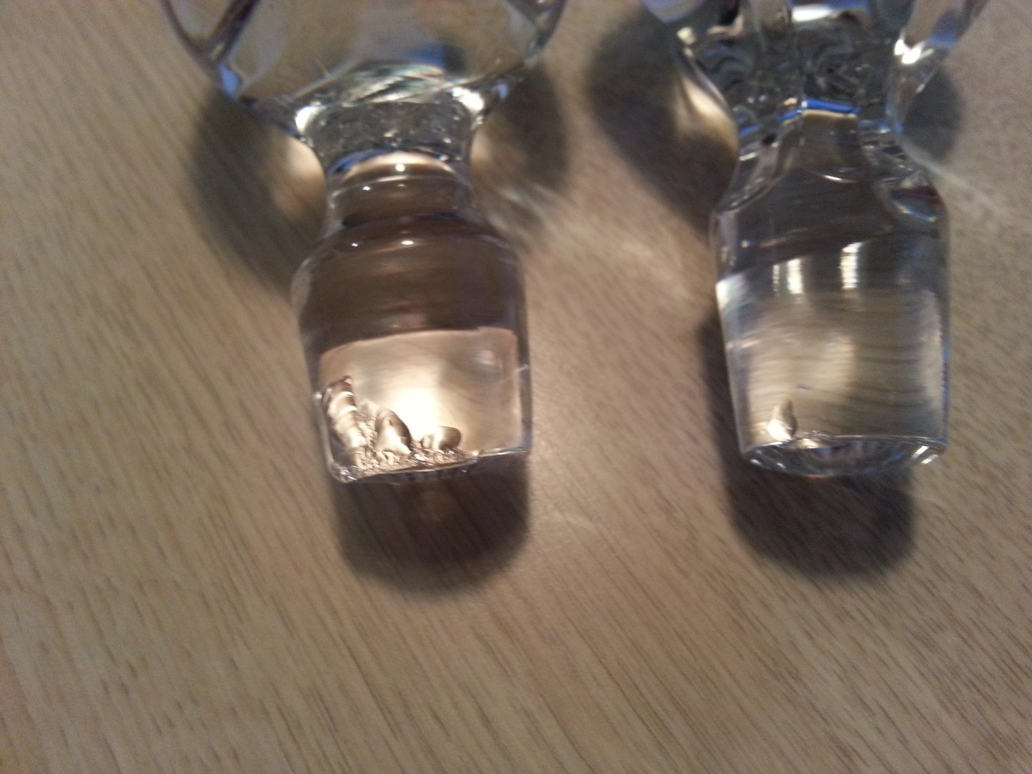 Pair of Vintage Lead Crystal Bottle Stoppers!
