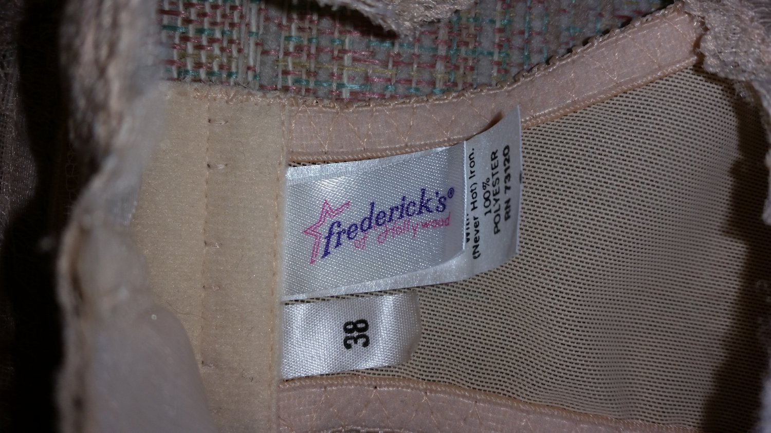 Frederick's of Hollywood Open Cup Nippleless Underwire Open Tip Bra w ...