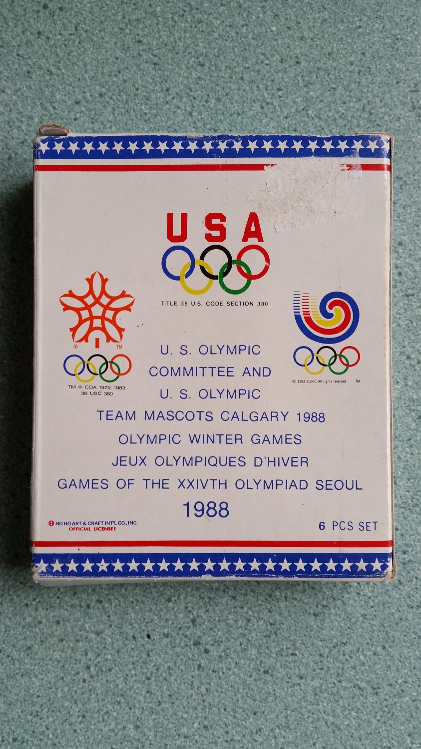Olympic Pin Set 1988 Commemorative Set Team Mascots Cloisonne ...
