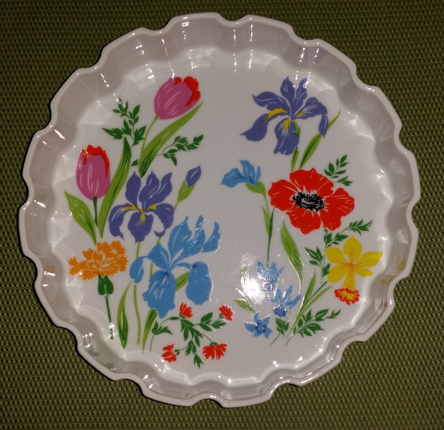 Vintage SIGMA TASTE SETTER "PRIMAVERA" Porcelain Ovenware 9-1/2" Tart ...