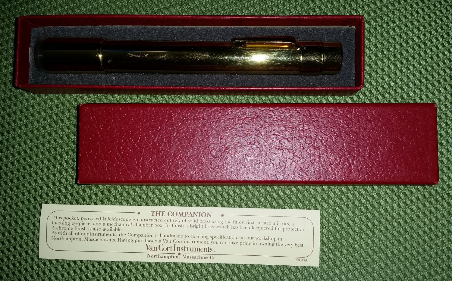 Vintage Mini Kaleidoscope, Brass "Companion" By Van Cort Instruments!