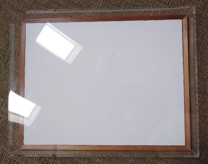 SMALLCORP RECESSED BOX FRAME - Acrylic Picture Frame with built-in spacer - 14-1/2" x 11-1/2"!