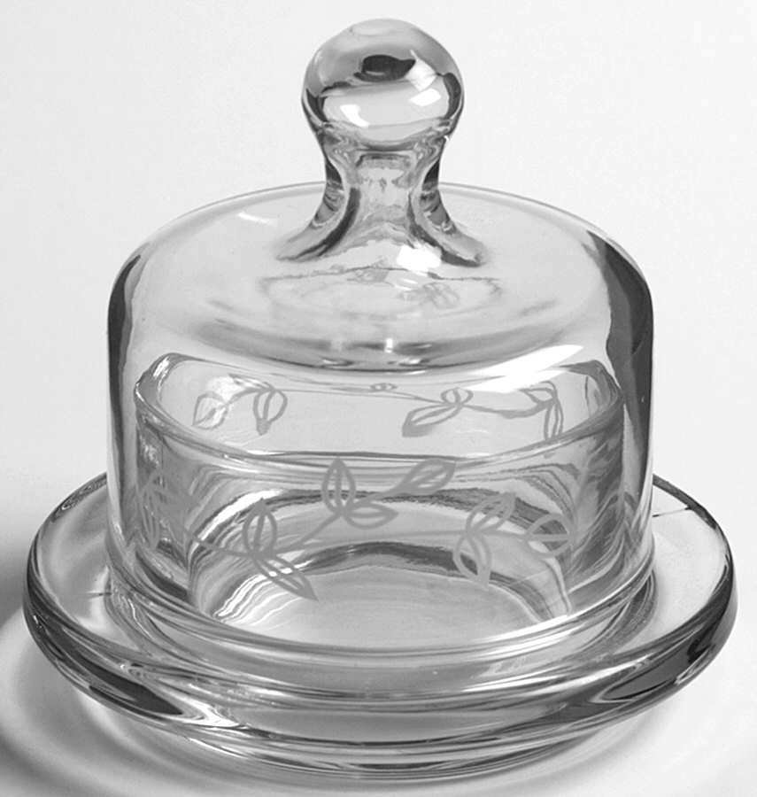Vintage "Heritage" Small Covered Butter Dish by Princess House Crystal ...