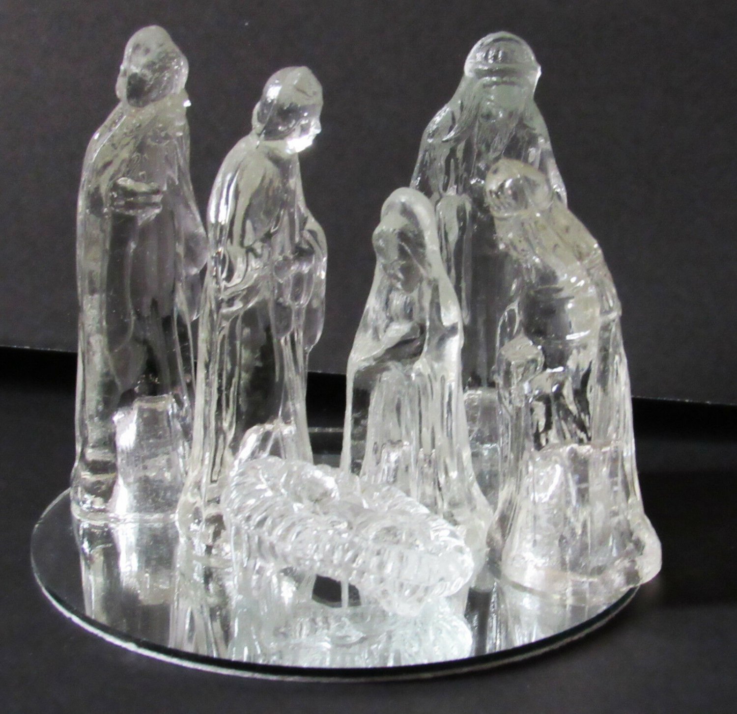Vintage Windsor Collection 6 Piece Clear Glass Nativity Set in Original ...