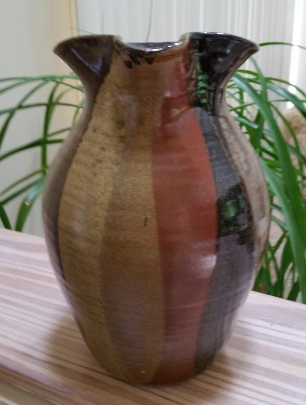 MACK CHRISCO Art Pottery Clay Durable High Fired Pitcher '85 - Seagrove ...