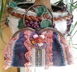 Tapestry Vintage Look Estilo Collection Floral Handbag Purse Clutch ...