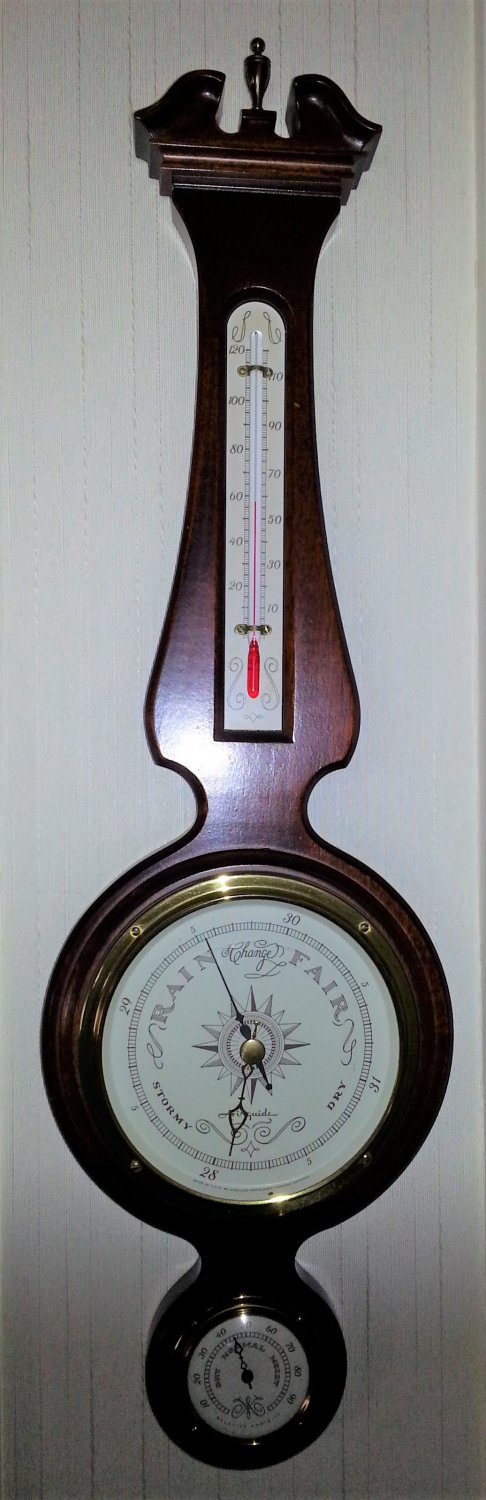Vintage Airguide Mahogany Banjo Barometer/Thermometer/Hydrometer from ...