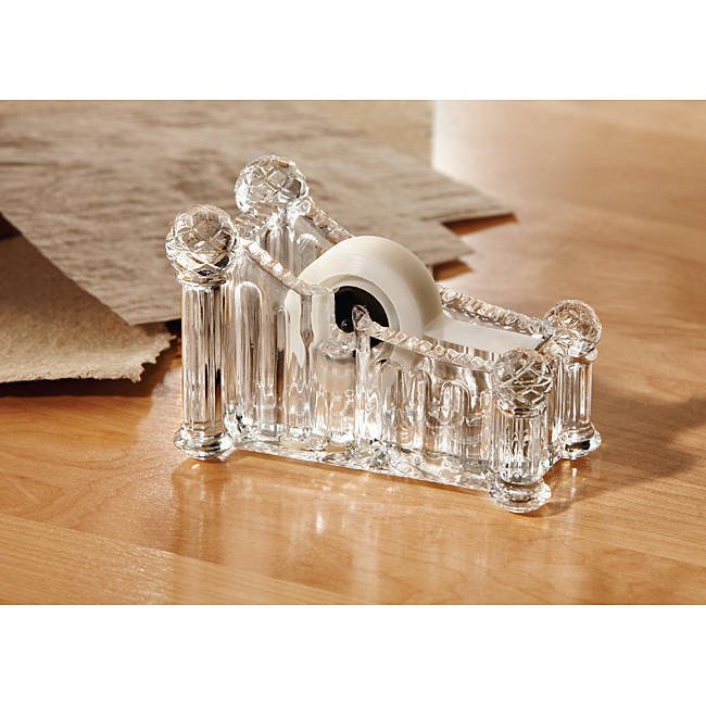 Fifth Avenue Crystal and Clear Glass Tape Dispenser!