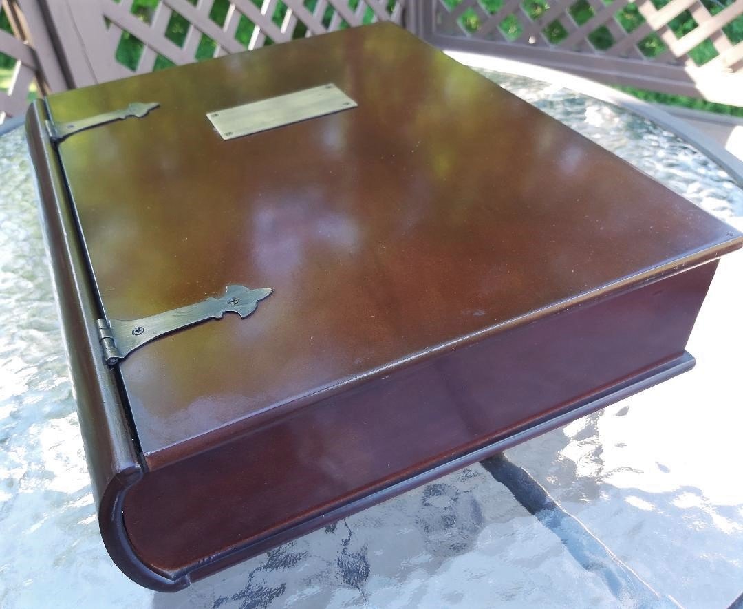 Bombay Company Large Exclusive Wood Treasure Box Photo Organizer and ...