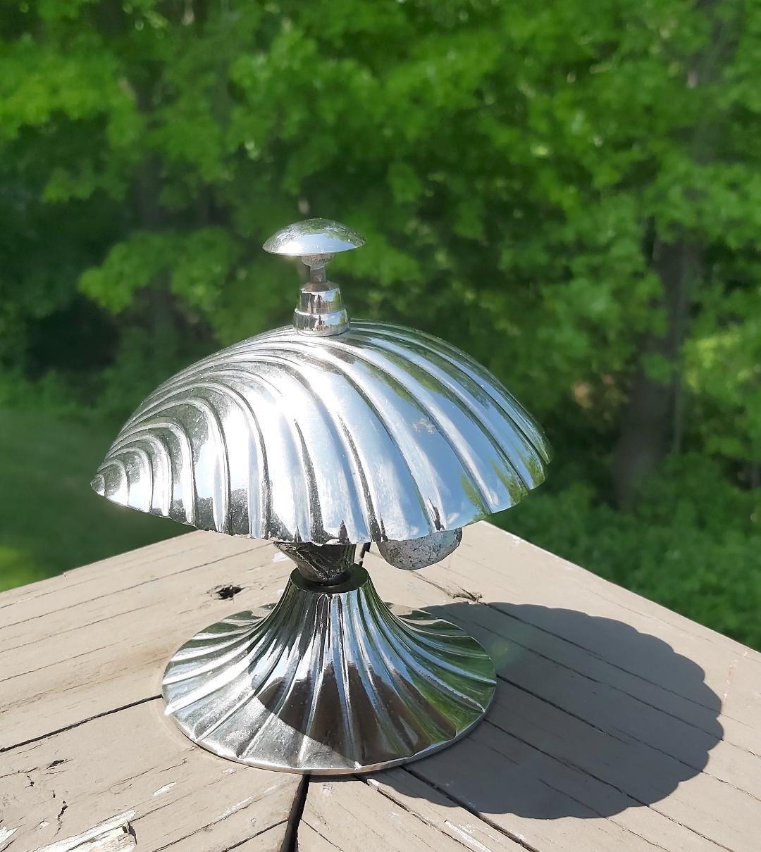 Nautical Seashell Service Call Bell Ornate Hotel Counter Desk Bell ...