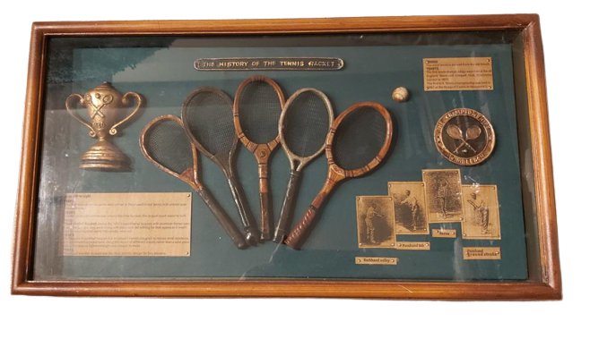 Vintage The History of the Tennis Racket Shadow Box Diorama Wall Art ...