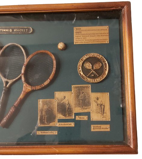 Vintage The History of the Tennis Racket Shadow Box Diorama Wall Art ...