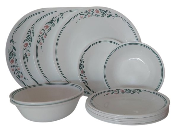 Corelle Livingware Rosemarie 14 piece Dinnerware Set by Corning - Roses!