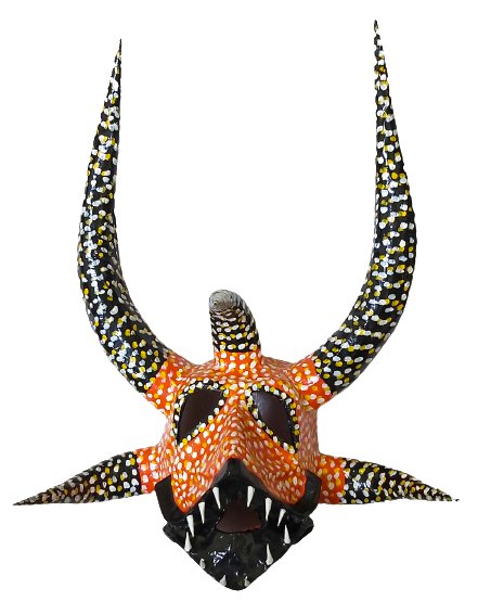 VEJIGANTE MASK CARETA CARNIVAL Puerto Rico Paper Mache Signed J.A. P.R ...