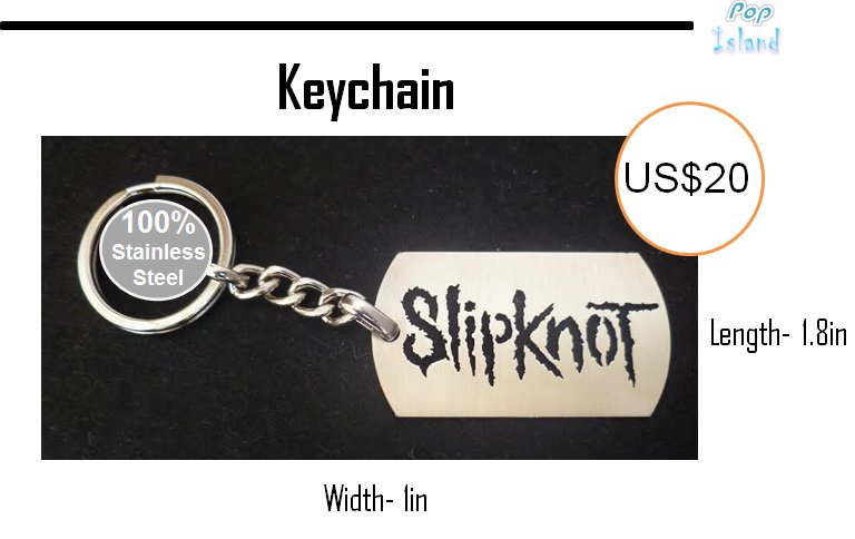 Slipknot Keychain made in Stainless Steel