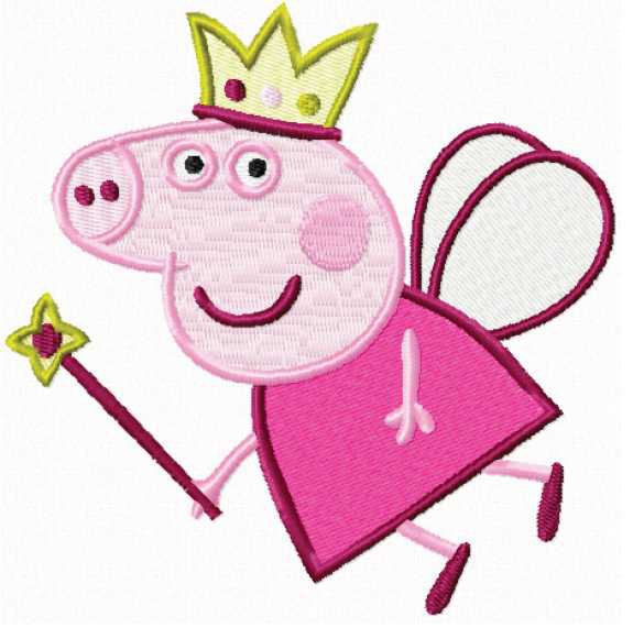 Peppa Pig 4 Digitized Machine Embroidery Designs Design Pack