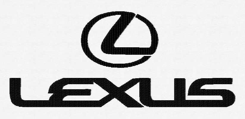 Lexus Car Emblem 3 sizes Digitized Machine Embroidery Design EMAIL DELIVERY