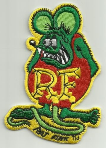 OFFICIALLY LICENSED ED "BIG DADDY" ROTH RAT FINK HOT ROD PATCH GREEN & RED