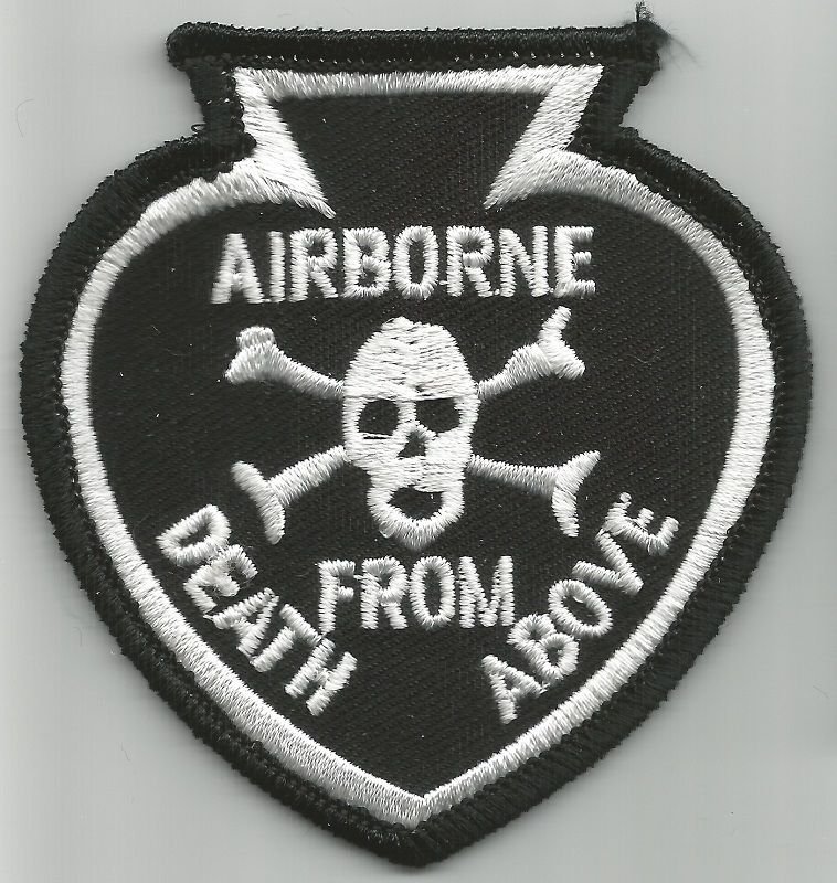 ARMY AIRBORNE DEATH FROM ABOVE SPADE BIKER VEST JACKET MILITARY PATCH