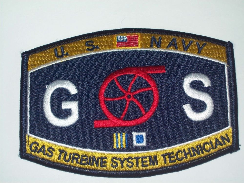 US NAVY "GAS TURBINE SYSTEM TECHNICIAN" MILITARY PATCH - GS Ratings