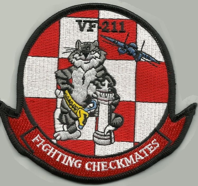 US NAVY FIGHTER SQUADRON VF 211 FIGHTING CHECKMATES MILITARY PATCH ...