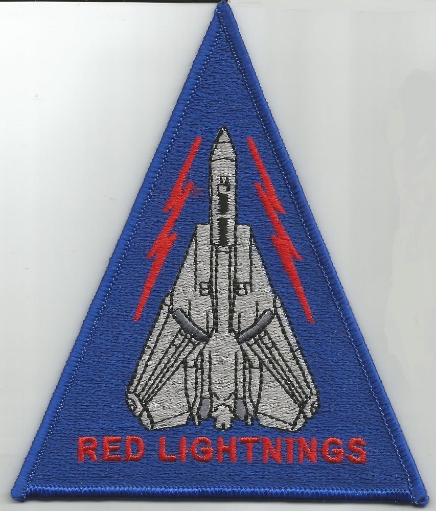 USN F-14 TOMCAT SQUADRON VF - 194 RED LIGHTNINGS MILITARY PATCH - TRIANGLE